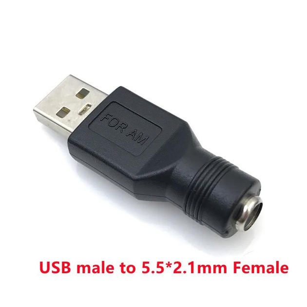 Адаптер USB M/Male/Папа/Вилка To DC F/Female/Гнездо/Мама 5.5x2.1 ...