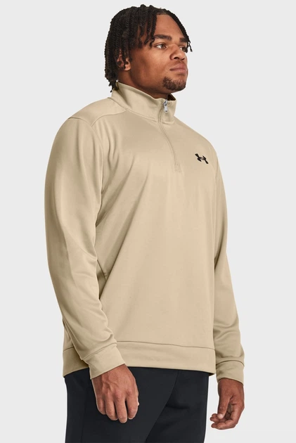 Чоловіча бежева спортивна кофта UA Armour Fleece 1/4 Zip Under Armour M ...