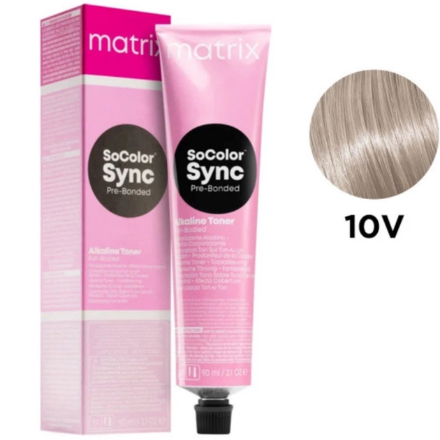 Лужний тонер без аміаку MATRIX Socolor Sync Pre-Bonded 10V дуже-дуже ...