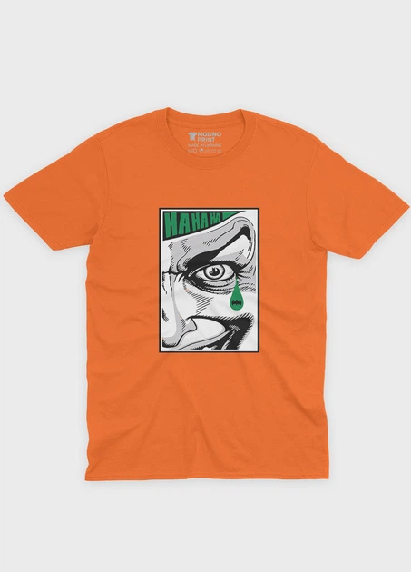 Жіноча футболка MODNO з принтом суперзлодія - Джокер XXL Помаранчевий (TS001-1-ORA-006-005-005-F ...