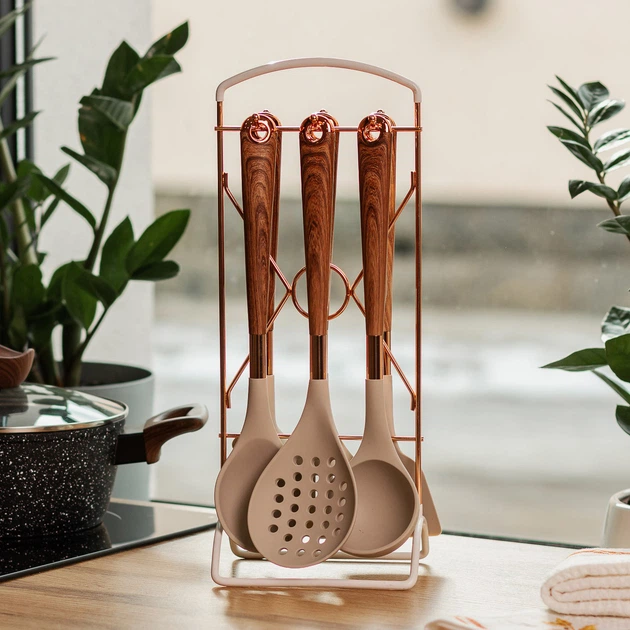 Набор кухонных принадлежностей на подставке 6 штук кухонные аксессуары ...