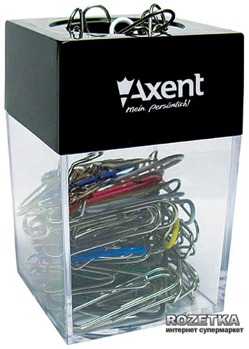 Пластиковий бокс для скріпок Axent з магнітом Прозорий (4120-А) – фото, відгуки, характеристики ...