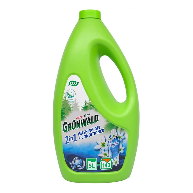 Гель Grunwald для стирки цветных и белых вещей 2в1 5 л (142 стирки) – купить онлайн на ROZETKA