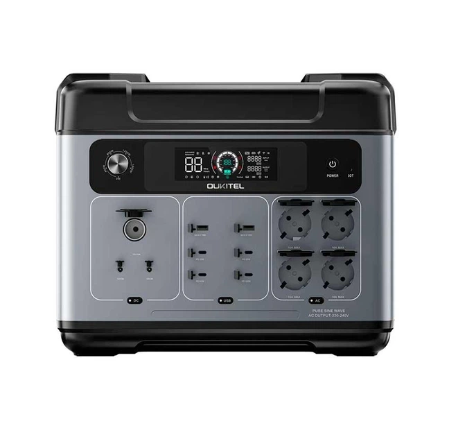 Зарядна станція Oukitel P2001 PLUS 2400w 2048wh LiFePO4 Power Bank Type-C/USB/DC/AC – фото ...
