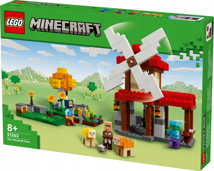 Конструктор LEGO Minecraft Ферма з млином 462 елементи (21262) – фото ...