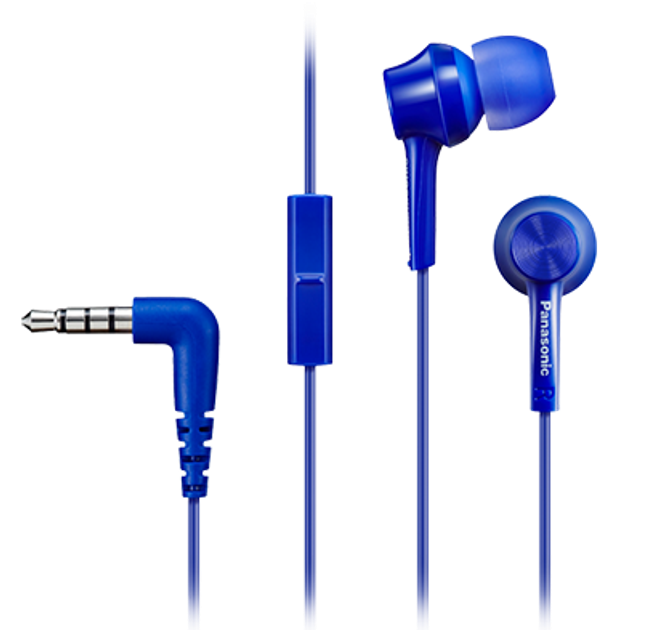 Наушники проводные с микрофоном Panasonic RP-TCM115GC-A Blue купить в ...
