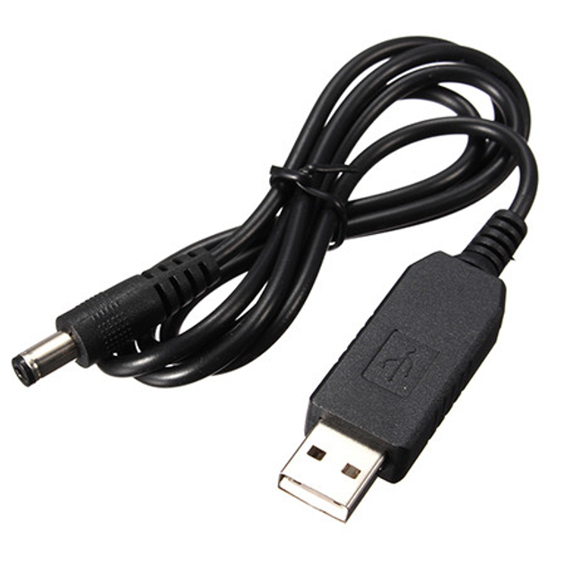 Кабель для живлення роутера від повербанка з перетворювачем на 12v Dc
