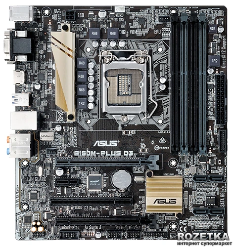 Материнская плата Asus B150M-Plus D3 (s1151, Intel B150, PCI-Ex16 ...
