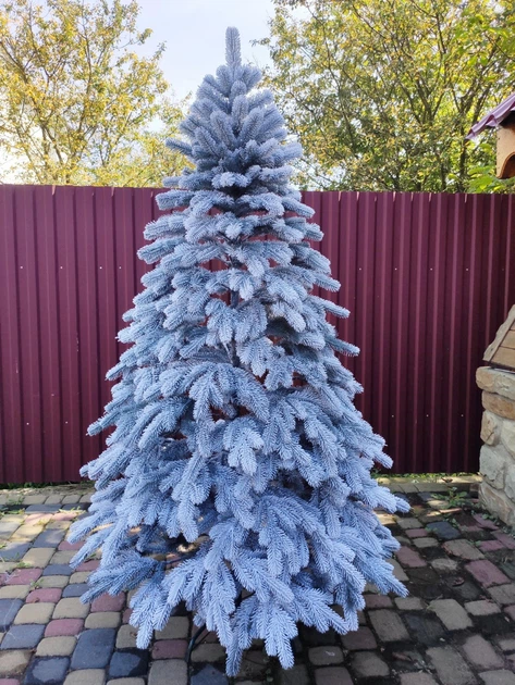 Лита Елітна ялинка штучна засніжена 1 80м Xatynka Ялинка штучна біла лита з металевою розбірною