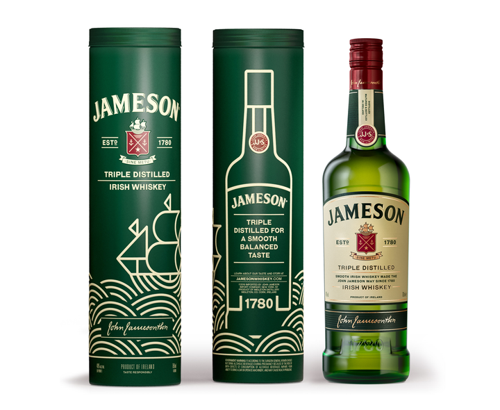 Виски Jameson Irish Whiskey 0.7 л 40% в подарочной металлической ...