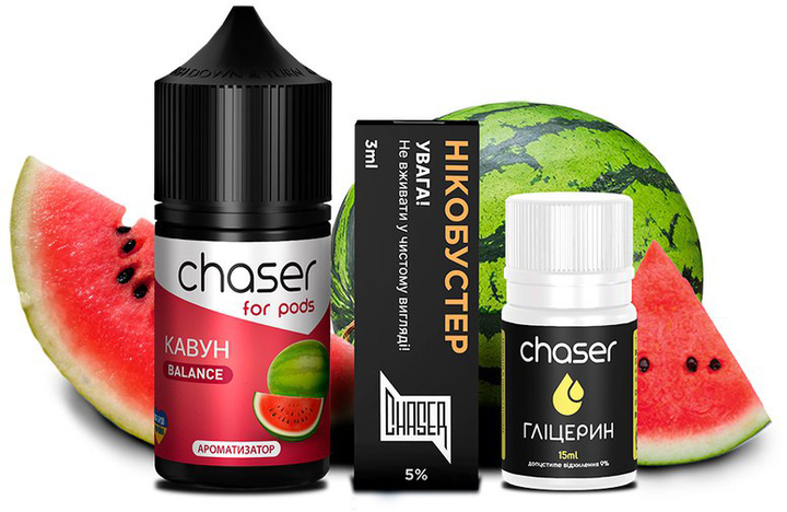 Ароматизатор жидкий пищевой Chaser For Pods 12 мл Арбуз (4831385600204 ...