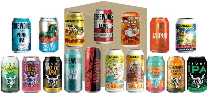 Крафтовий пивний подарунковий набір №61 Ліга IPA - 17 сортів пива ...