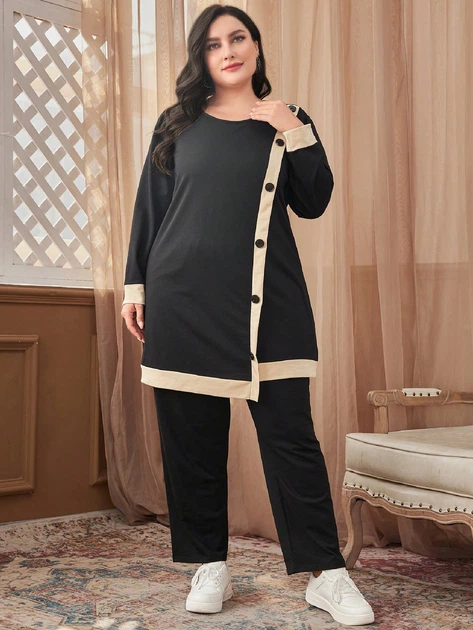 Костюм женский SHEIN GD-00082340 4XL Черный (DN4012300001329) – в интернет-магазине ROZETKA ...