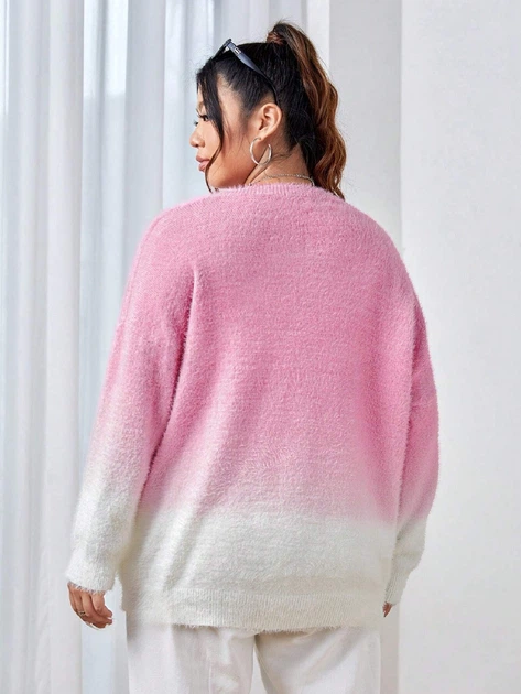 Джемпер жіночий SHEIN GD-00083820 0XL Рожевий (DN4012300003034) – в ...