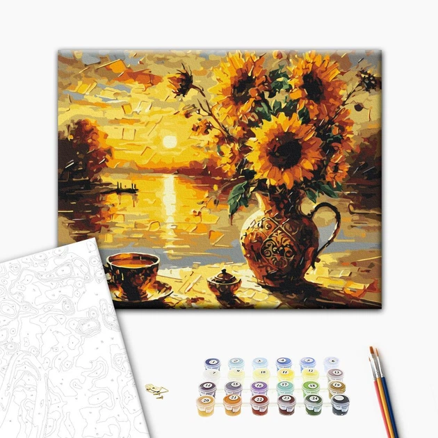 Картина за номерами Соняшники на заході сонця Oleg Loburak 40 х 50 Brushme BS54164 – фото ...