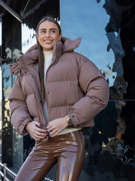 Пуховик зимний короткий женский Alisa Line Agata XS Шоколадный ...