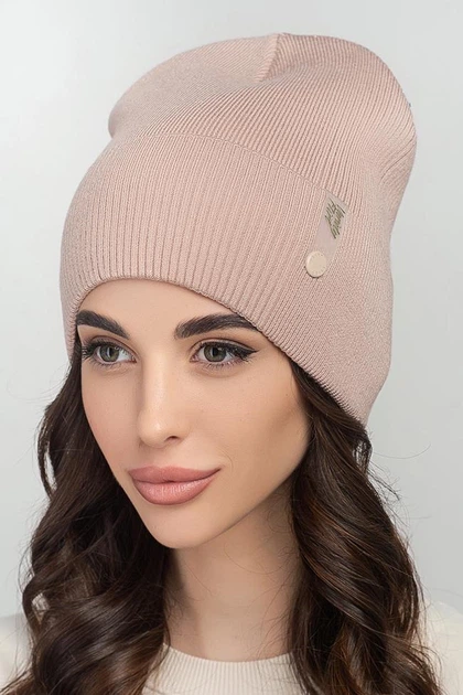 Женская шапка Flirt Афина 54-57 на флисе Латте от продавца: Карамелька – в интернет-магазине ...