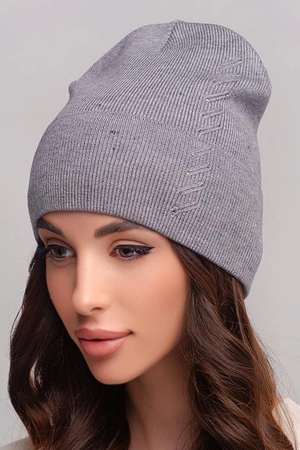Женская шапка Flirt Сандра 54-57 Серый меланж от продавца: Карамелька – в интернет-магазине ...