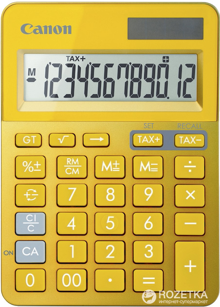 Калькулятор электронный Canon 12-разрядный LS-123K Yellow (9490B006AA ...