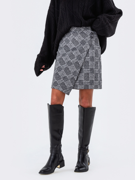 Юбка мини осенняя женская Dressa 65217 52 Серая (2000406084046_D ...