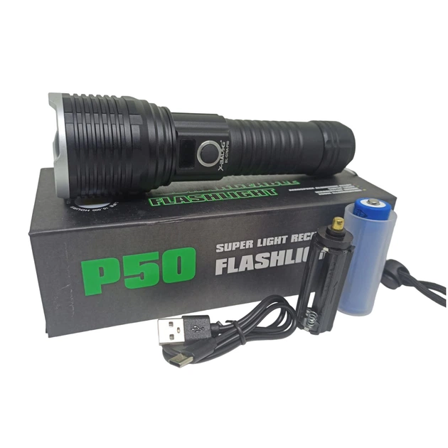 Ручной аккумуляторный фонарь с функцией Power Bank BL-G76A-P50 c Type-C и USB Charge КРАСНОЕ ...