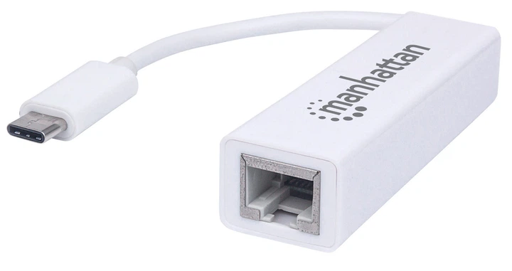Переходник Manhattan USB Type C to Ethernet RJ45 1000 Mb White (507585 ...