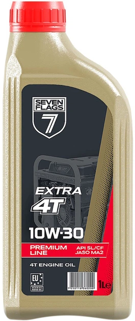 Моторна олива для генератора Seven Flags EXTRA Premium Line 4Т 10W-30 1 ...