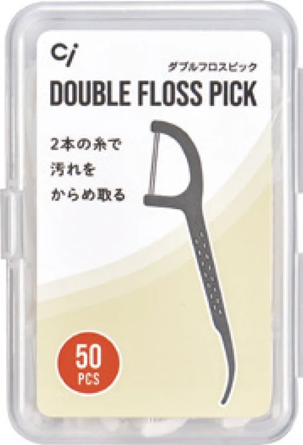 Зубний флоспік Ci medical з подвійною ниткою та зубочисткою Double 50 ...