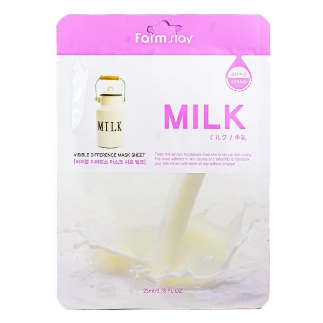 Тканинна маска для обличчя FarmStay Milk омолоджуюча 23 мл – купити ...
