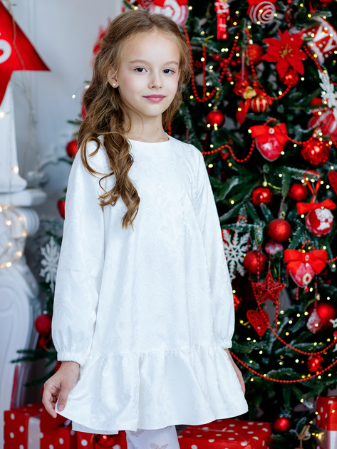 Детское платье для девочки Ласточка 24_2075 122 см Белое (ROZ6501101837 ...