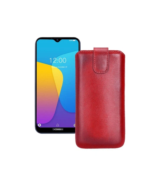 Витяжка з екошкіри для телефону Doogee Y8c Червоний – фото, отзывы ...