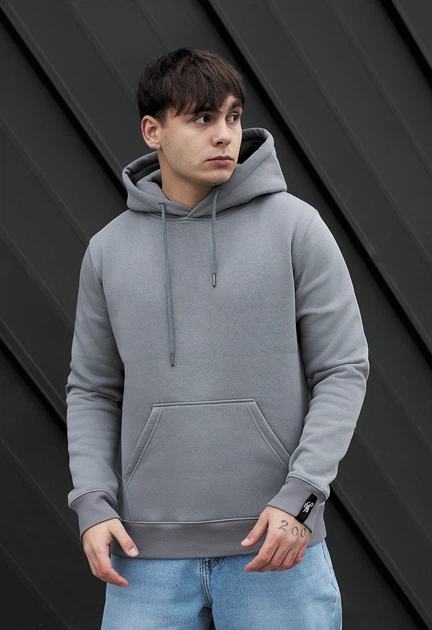 Худи Стаф Стаф Мужское Серое Однотонное Базовое С Капюшоном Staff Gray Basic Fleece XXL (312994 ...