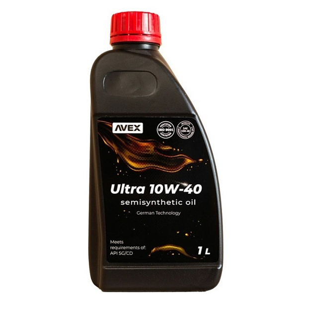 Масло моторное ULTRA 1л 10W-40 полусинтетическое AVEX, 64072 – фото ...