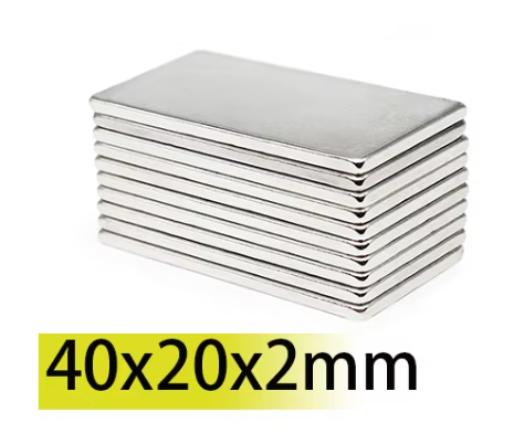 Неодимовий рідкоземельний магніт NdFeB прямокутник 40x20x2mm – фото ...