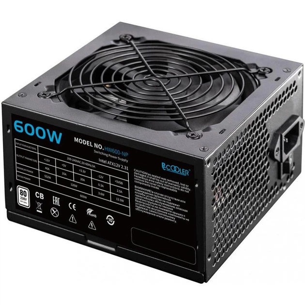 Блок живлення PcCooler 600W 80+ OTP/OPP/OVP/UVP/SCP (HW600-NP) – фото, отзывы, характеристики в ...