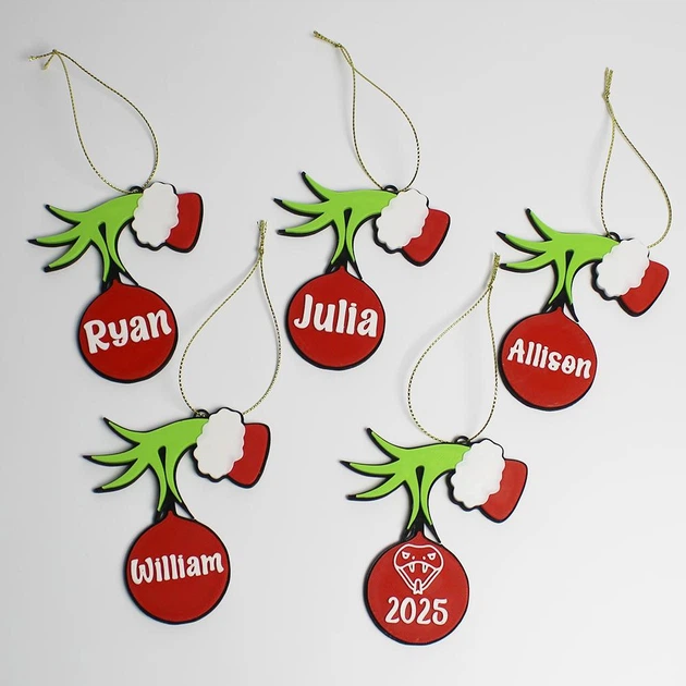 Персоналізована прикраса Грінч Оригінальна прикраса на ялинку з