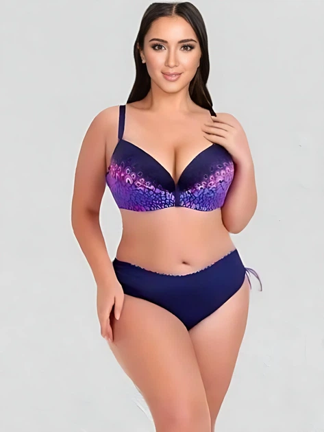 Купальник раздельный Fuba 70062 синий;фиолетовый 56 (5XL) полнота груди 5E-6F ;бедра 121-125 см ...