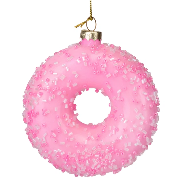 Ялинкова іграшка Солодкий пончик 10 см фото відгуки характеристики в інтернет магазині