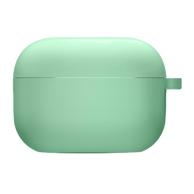 Силиконовый футляр с микрофиброй для наушников Airpods 4 Зеленый ...