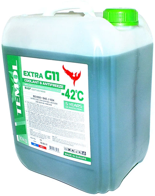 Антифриз TEMOL Extra G11 -42С 10 кг Зеленый (AVT156615) – фото, отзывы ...