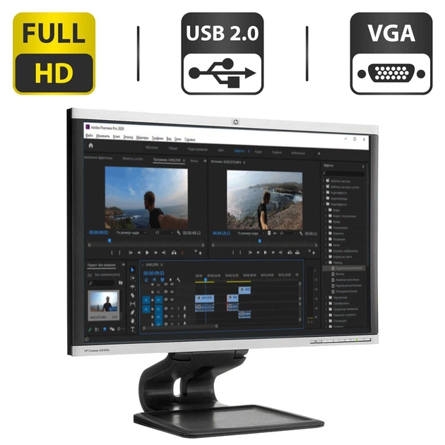 Монитор Б-класс HP Compaq LA2405x / 24" (1920x1200) TN / VGA, DVI, USB ...