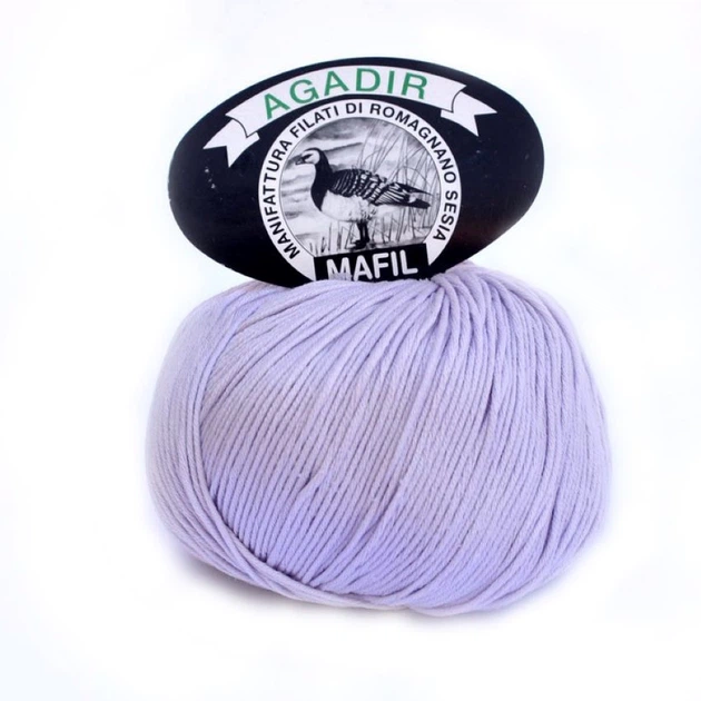 Пряжа бавовняна Mafil Agadir 168 світло ліловий – фото, відгуки ...