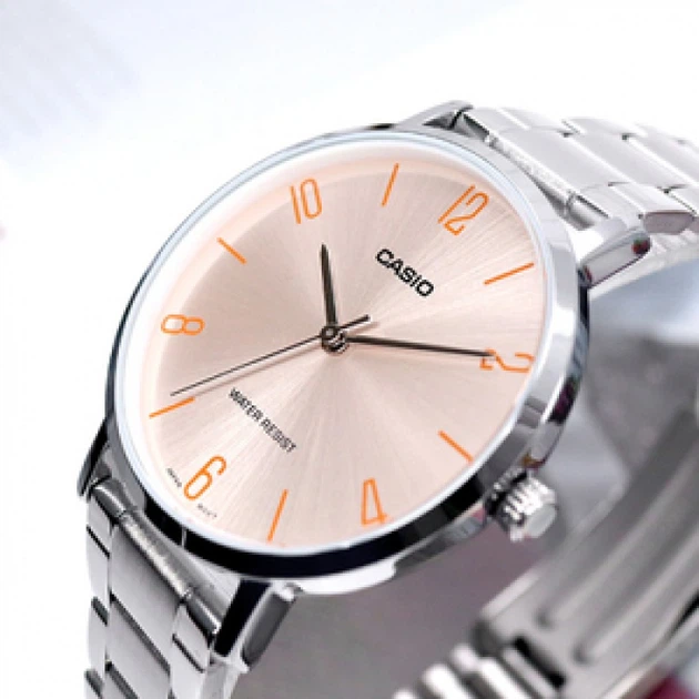 Жіночий годинник CASIO LTP-VT01D-4B2 у сріблястому кольорі з рожевим відтінком. – фото, відгуки ...