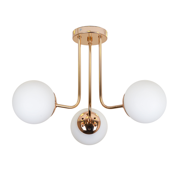Люстра потолочная молекула Levistella 7529908-3 GOLD+WH золото, плафон ...