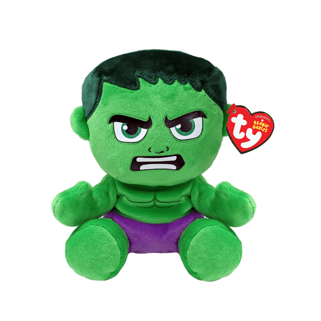 М'яка іграшка TY Beanie Babies Marvel Халк Hulk, 15 см 44004 – фото ...