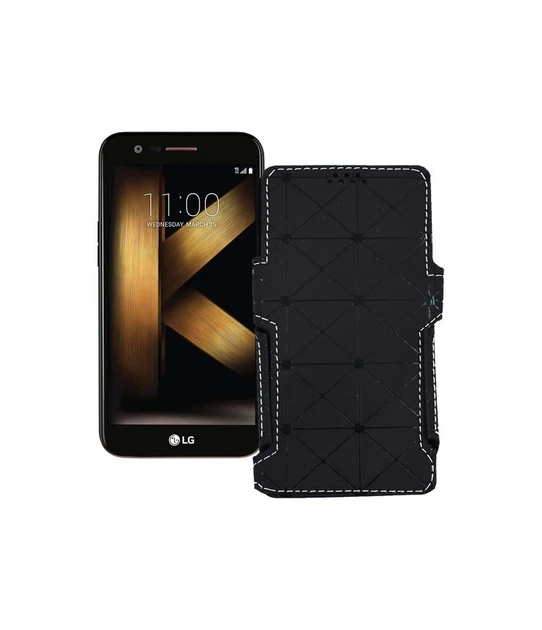 Чохол-книжка з екошкіри для телефону LG K20 Plus Чорний ромб – фото ...