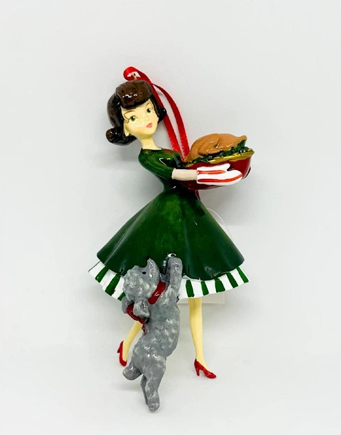 Новорічна прикраса на ялинку Bonadi Леді з качкою 15 см Зелений ФП140 фото відгуки