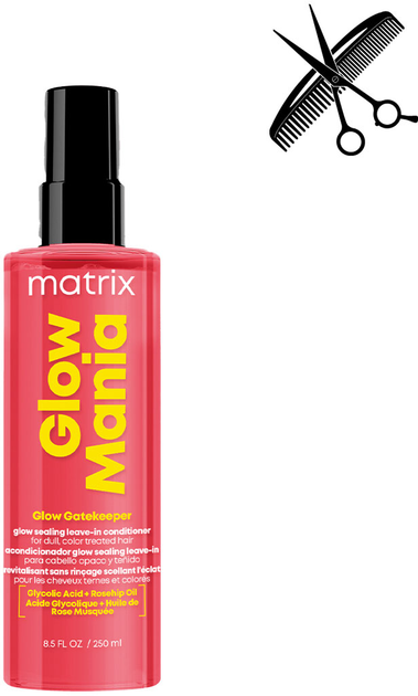 Профессиональное несмываемое средство-уход Matrix Glow Mania Glow ...