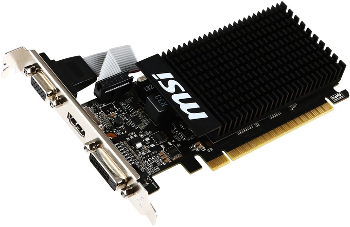 Відеокарта MSI PCI-Ex GeForce GT 710 2 GB DDR3 ( 64 Bit ) HDMI, DVI, VGA, HDMI Б/У – фото ...