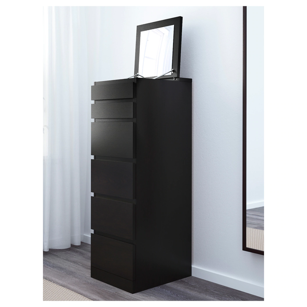 Комод MALM 40x123 cm IKEA 504.035.89 чорно-коричневий 40x123 – купить ...